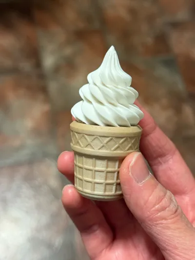 Ice Cream Cone Clicker - Fidget Print-in-Place - Free 3D Print Model ...