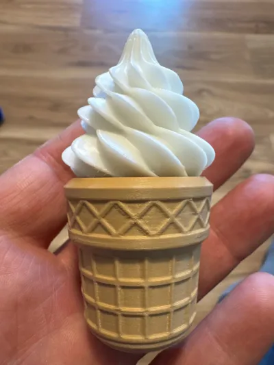 Ice Cream Cone Clicker - Fidget Print-in-Place - Free 3D Print Model ...