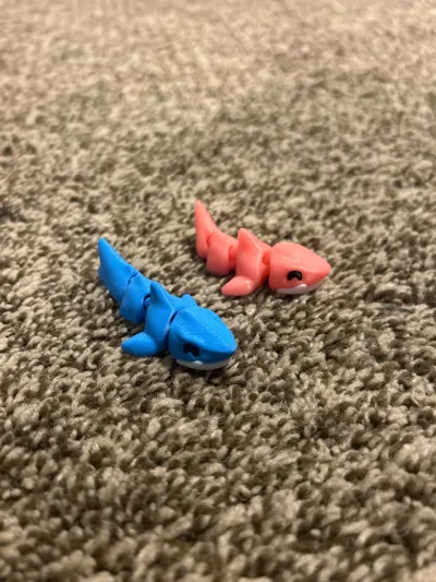 Mini Articulated Shark - Free 3D Print Model - MakerWorld