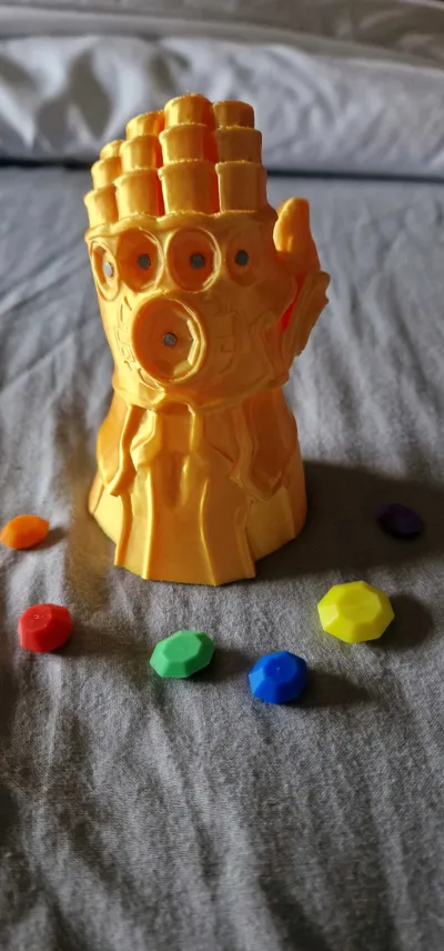 Infinity Gauntlet With Printed Gems - Free 3D Print Model - MakerWorld