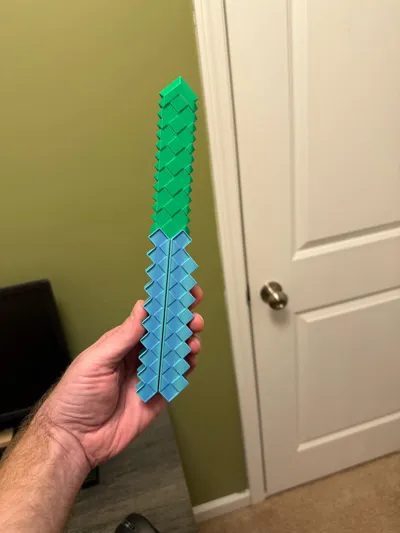 Minecraft Butterfly Knife Fidget Toy - Free 3D Print Model - MakerWorld