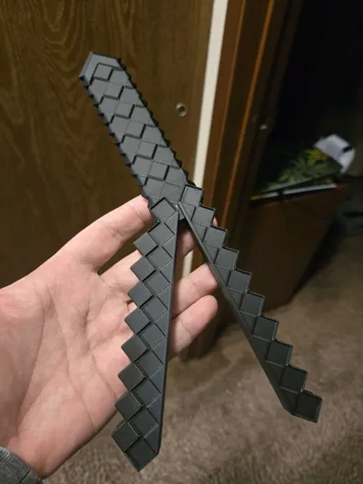 Minecraft Butterfly Knife Fidget Toy - Free 3D Print Model - MakerWorld