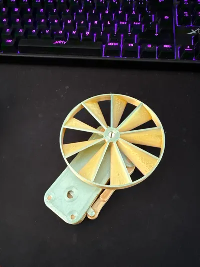 Hand-Powered Mechanical Fan — 3D Printable Project - Free 3D Print ...