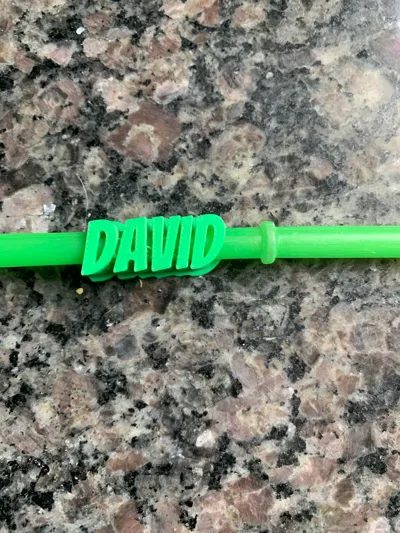 Customizable Straw Name Tag by Daves PLAttform MakerWorld: Download ...