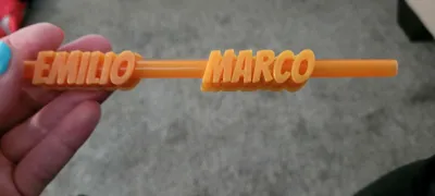 Customizable Straw Name Tag - Free 3D Print Model - MakerWorld