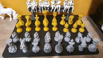 Stylized Chess Set by 29FLO MakerWorld: Download Free 3D Models