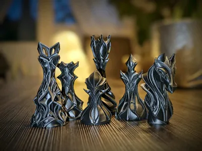 Stylized Chess Set by 29FLO MakerWorld: Download Free 3D Models