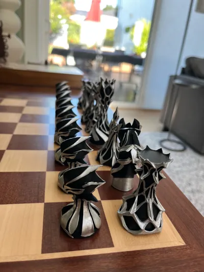 Stylized Chess Set by 29FLO MakerWorld: Download Free 3D Models