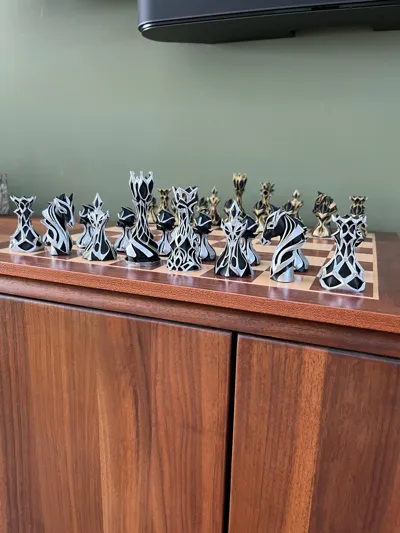 Stylized Chess Set by 29FLO MakerWorld: Download Free 3D Models