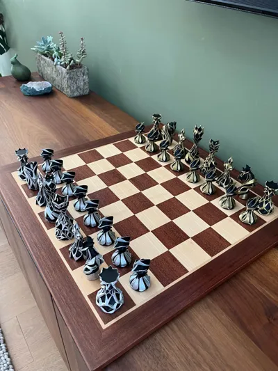 Stylized Chess Set by 29FLO MakerWorld: Download Free 3D Models