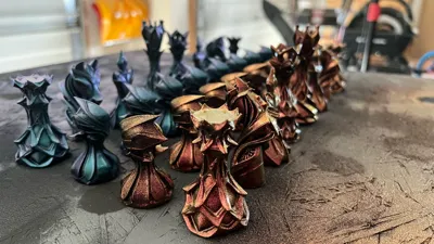 Stylized Chess Set by 29FLO MakerWorld: Download Free 3D Models