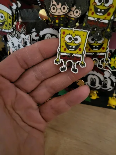 Sponge Bob keychain - Free 3D Print Model - MakerWorld