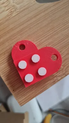 Valentines Day Legos Heart Keychain Charms by t147caddy - MakerWorld