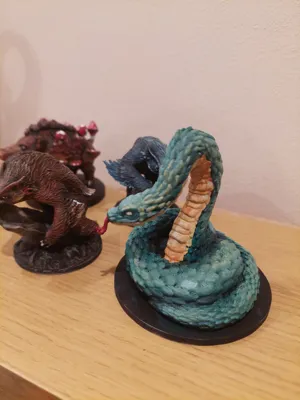 Giant Constrictor Snake DnD Miniature Remixed by Darkwing - MakerWorld