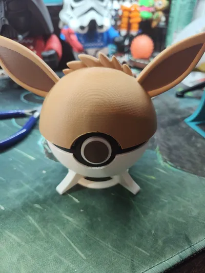 Pokeball stand for Eevee monster ball by Indibles MakerWorld: Download ...