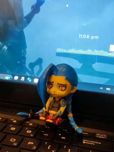 Jinx Sad Chibi (Arcane - LoL) - Free 3D Print Model - MakerWorld