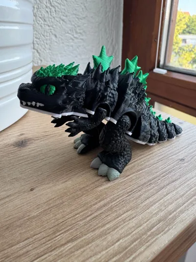 Godzillix – The Ultimate Flexi Godzilla !! - Free 3D Print Model ...