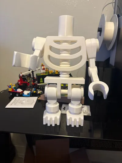 Mega Brick Skeleton (10:1 scale) by Julia Ebert MakerWorld: Download Free 3D Models