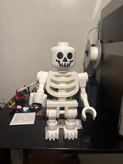 Mega Brick Skeleton (10:1 scale) by Julia Ebert MakerWorld: Download Free 3D Models