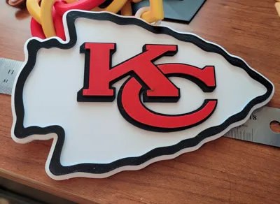 Kansas City Chiefs 3d logo 180mm series by mercadogarzas - MakerWorld