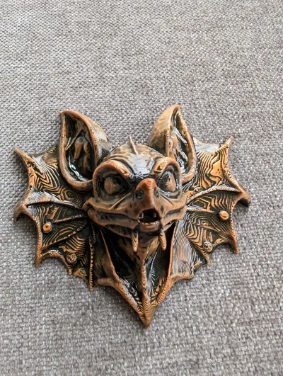 Love Heart Vampire Bat Halloween Goth Decoration by Ellcato3D ...