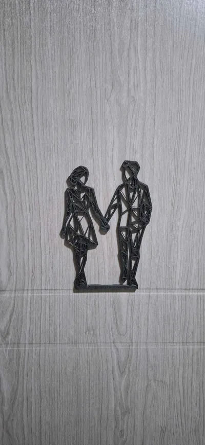 Geometric Low Poly Valentines Couple - Free 3D Print Model - MakerWorld