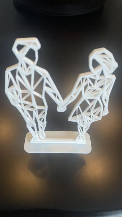 Geometric Low Poly Valentines Couple - Free 3D Print Model - MakerWorld