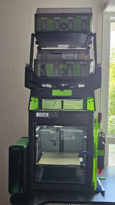 V1 Dual AMS 1 & 2 Pro Lift Stand for P1 X1 and H2 - Free 3D Print Model ...