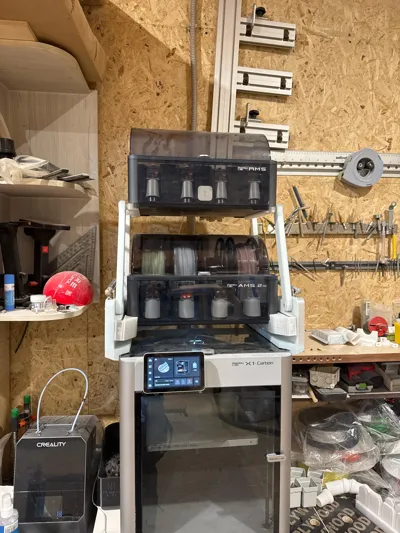 V1 Dual AMS 1 & 2 Pro Lift Stand for P1 X1 and H2 - Free 3D Print Model ...