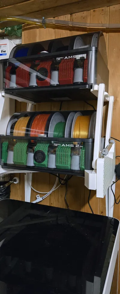 V1 Dual AMS 1 & 2 Pro Lift Stand for P1 X1 and H2 - Free 3D Print Model ...