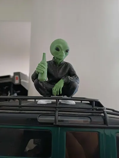 Slavic Alien Chilling & Squatting - Free 3D Print Model - MakerWorld