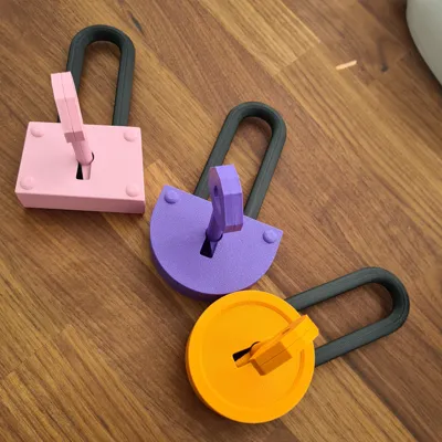 Working locks + keys from Hello Neighbor - Free 3D Print Model - MakerWorld