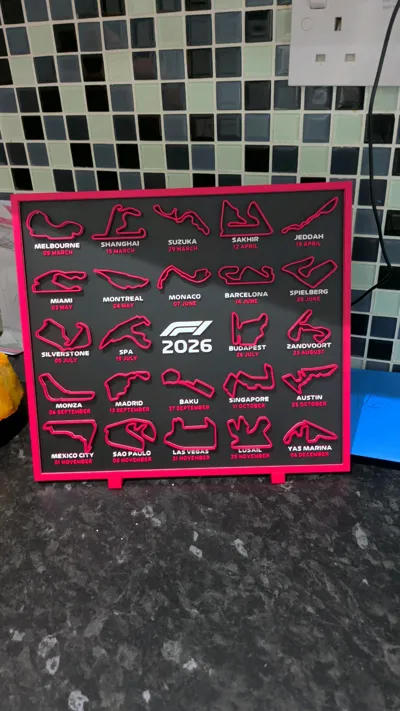 Stand for Formula 1 Calendar F1 - Free 3D Print Model - MakerWorld
