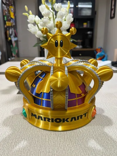 Mario Kart World Crown - Full size replica - Free 3D Print Model ...