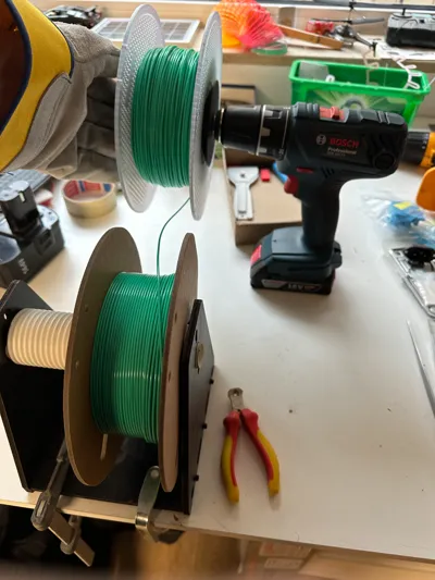 Drill respooler by teletrollet - MakerWorld