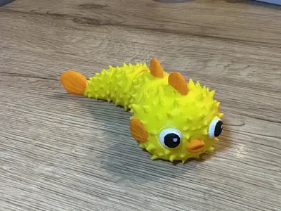 Articulated Puffer Fish - Cute Fidget Toy - Free 3D Print Model ...