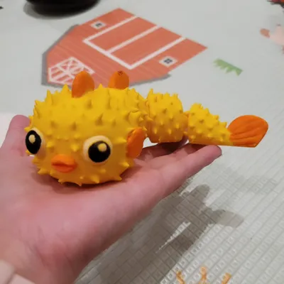 Articulated Puffer Fish - Cute Fidget Toy - Free 3D Print Model ...