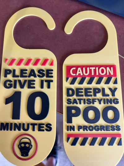 Bathroom Poo Sign - Free 3D Print Model - MakerWorld