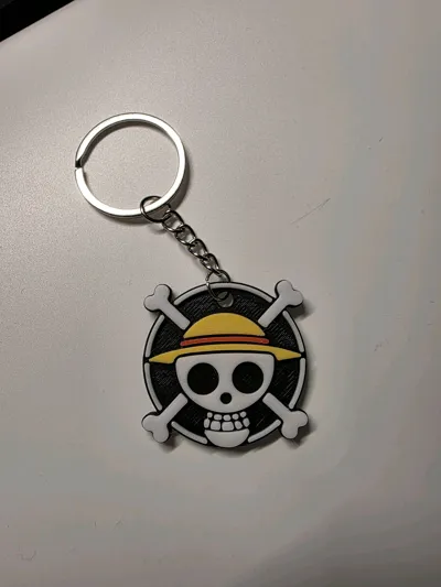 One piece keychain (Luffy) - Free 3D Print Model - MakerWorld