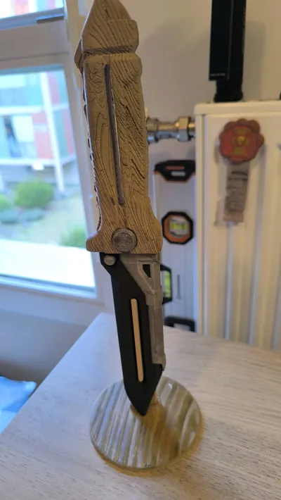 Sci Fi Combat Knife (two blades, stands, sheaths) - Free 3D Print Model ...