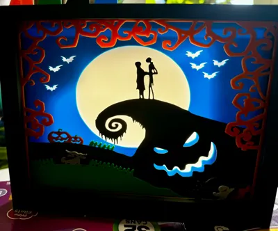 Nightmare Before Christmas Light with Shadow Box by d.hazeMakerWorld ...