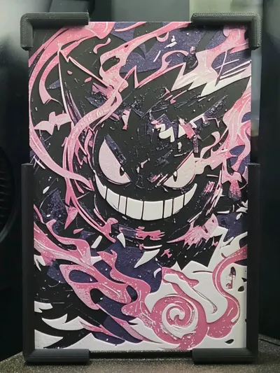 Gengar - Bookmark / Portrait - Free 3D Print Model - MakerWorld