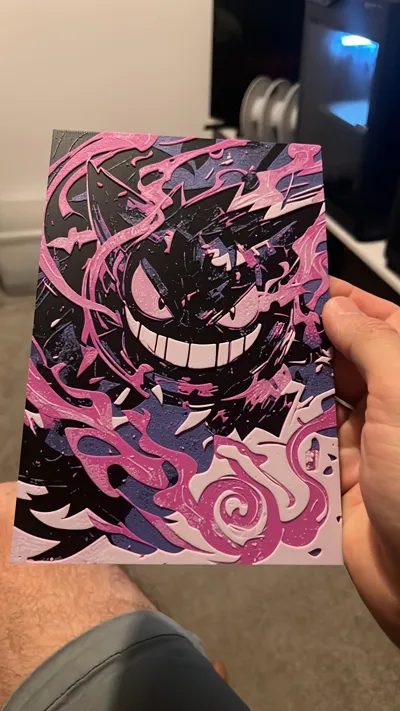 Gengar - Bookmark / Portrait by 3djd MakerWorld: Download Free 3D Models