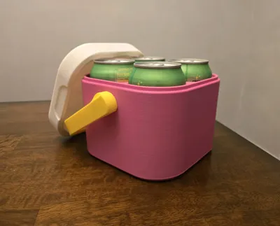 Retro Mini Cooler, 4 Can by ericbrunner MakerWorld: Download Free 3D Models