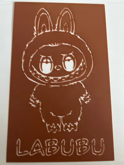 Labubu Stencil by Rankhispano MakerWorld: Download Free 3D Models