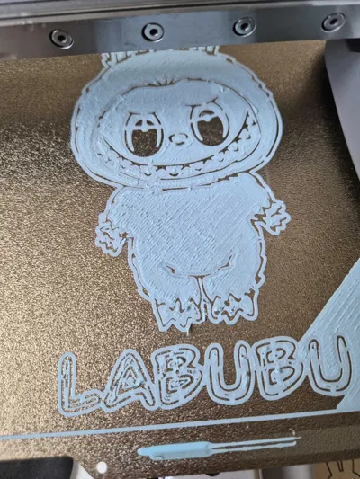 Labubu Stencil - Free 3D Print Model - MakerWorld