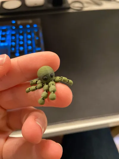 Mini Octopus – Articulated & Keychain - Free 3D Print Model - MakerWorld