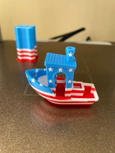 American Flag Benchy - 4th of July Patriotic Boat by Joseph MakerWorld ...