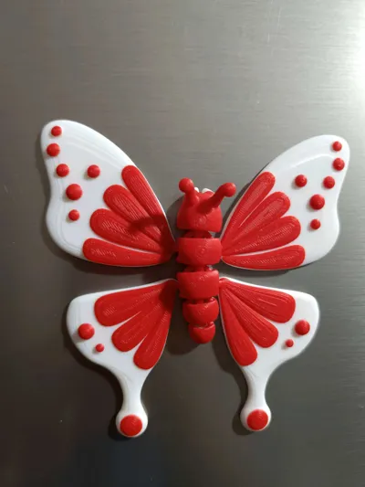 Butterfly Refrigerator Magnet, Articulated, 4X2MM Magnet - Free 3D ...