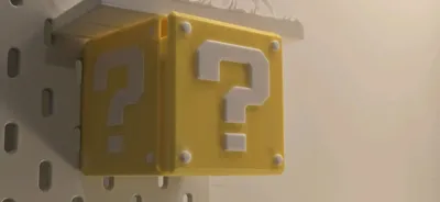 Mario Yellow Question Mark Drawer Box Brick IKEA Skadis Hanger - Free ...